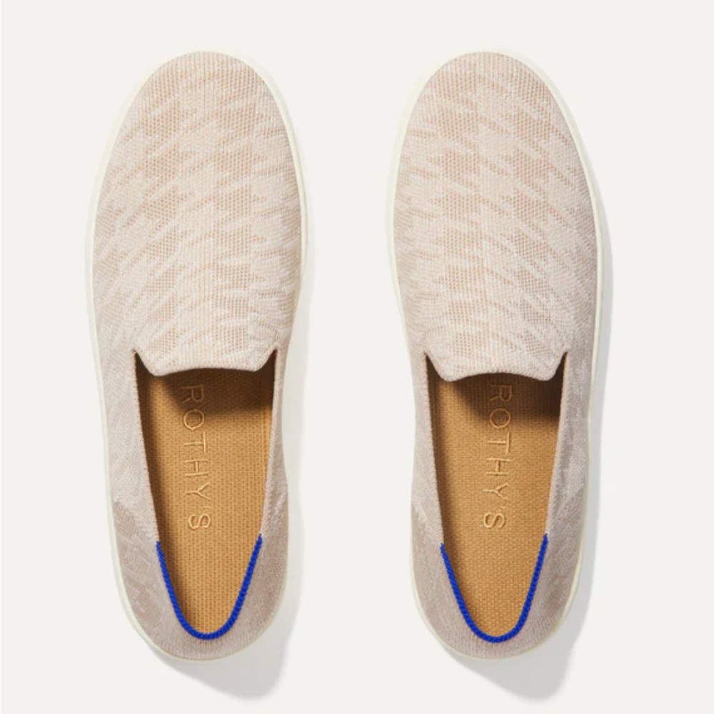 Rothy’s The Original Slip On Sneaker In Ivory Houndst… - Gem